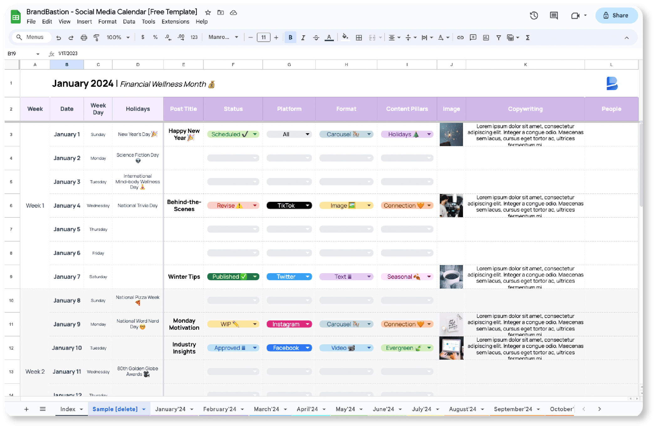 How to Create a Social Media Calendar in 2024 [Free Template]