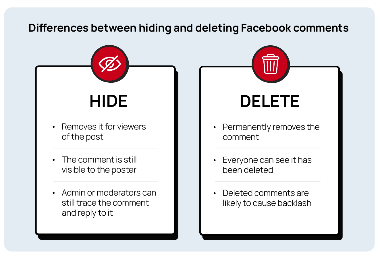 Why You Should Hide Facebook Comments and Not Delete Them