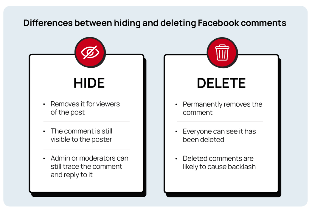 Why You Should Hide Facebook Comments and Not Delete Them